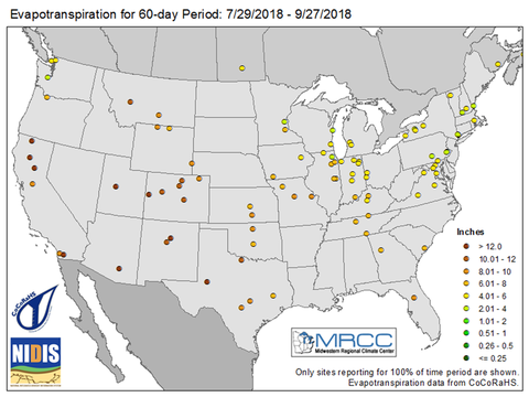 Water Balance and Evapotranspiration Spatial Maps - Now Available! | October 4, 2018 | Drought.gov