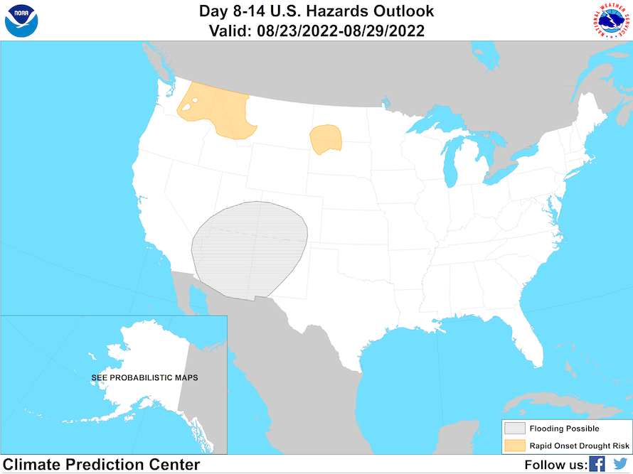 Day 8-14 U.S. Hazards Outlook with Rapid Onset Drought | Drought.gov