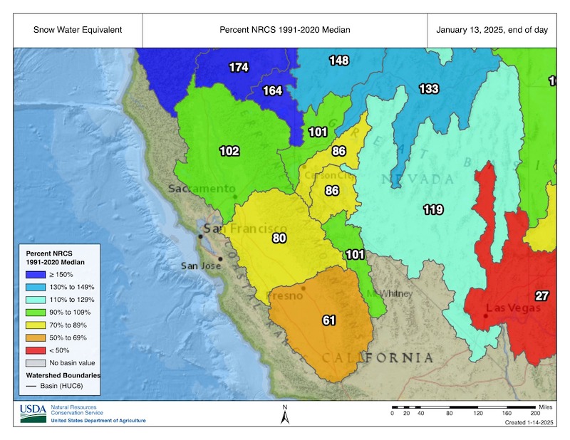 Drought Status Update for California-Nevada | January 16, 2025 ...