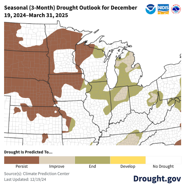 Drought Status Update for the Midwest | December 19, 2024 | Drought.gov