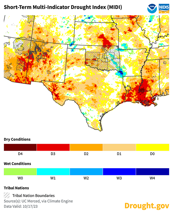 Southern Plains Drought Status Update | October 26, 2023 | Drought.gov