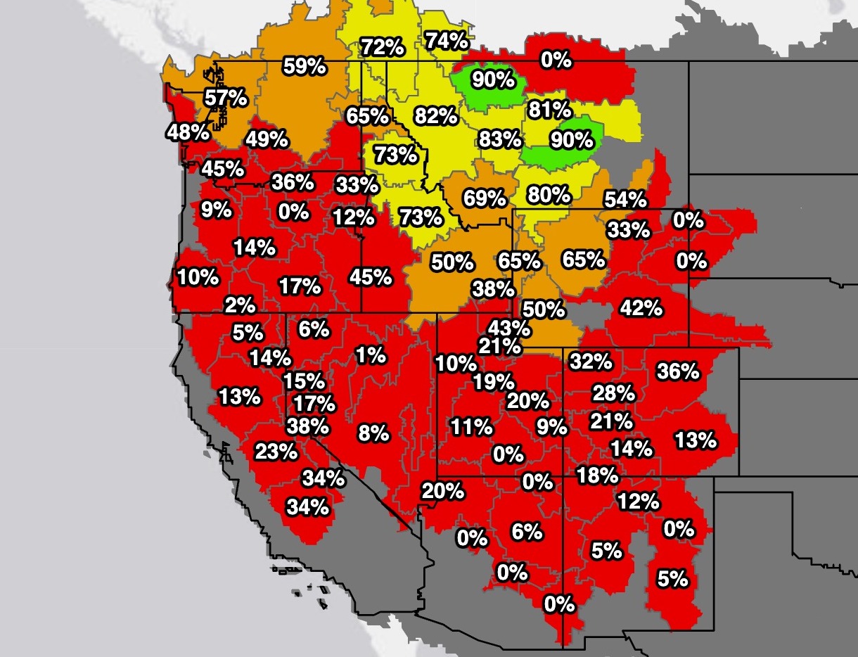 Snow Drought Current Conditions and Impacts in the West | April 9, 2026 ...