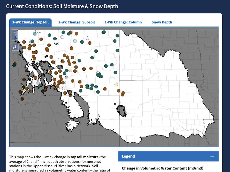 Upper Missouri River Basin Soil Moisture and Snowpack Dashboard ...