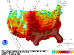 National Weather Service Heat Index Forecasts | Drought.gov